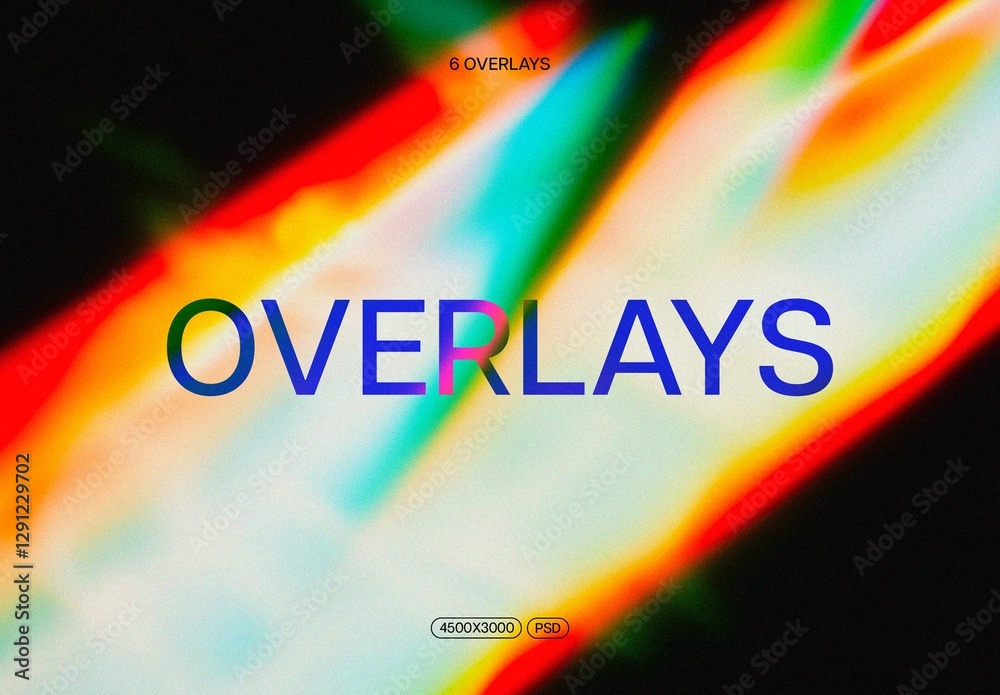 Vibrant Light Leaks Overlay Textures Stock Template | Adobe Stock