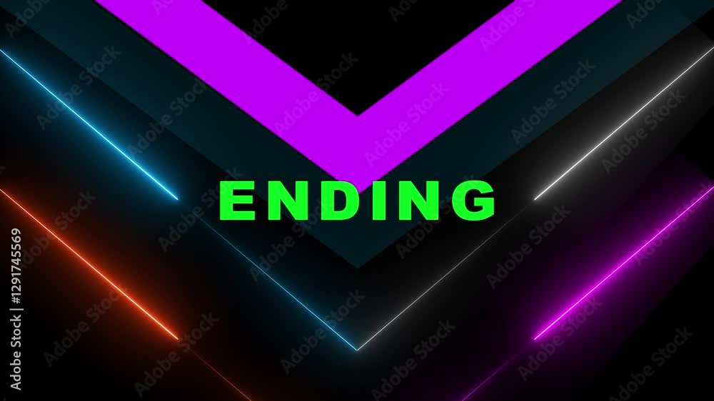 animated stream overlays, ending screen, full HD.motion graphic end ...