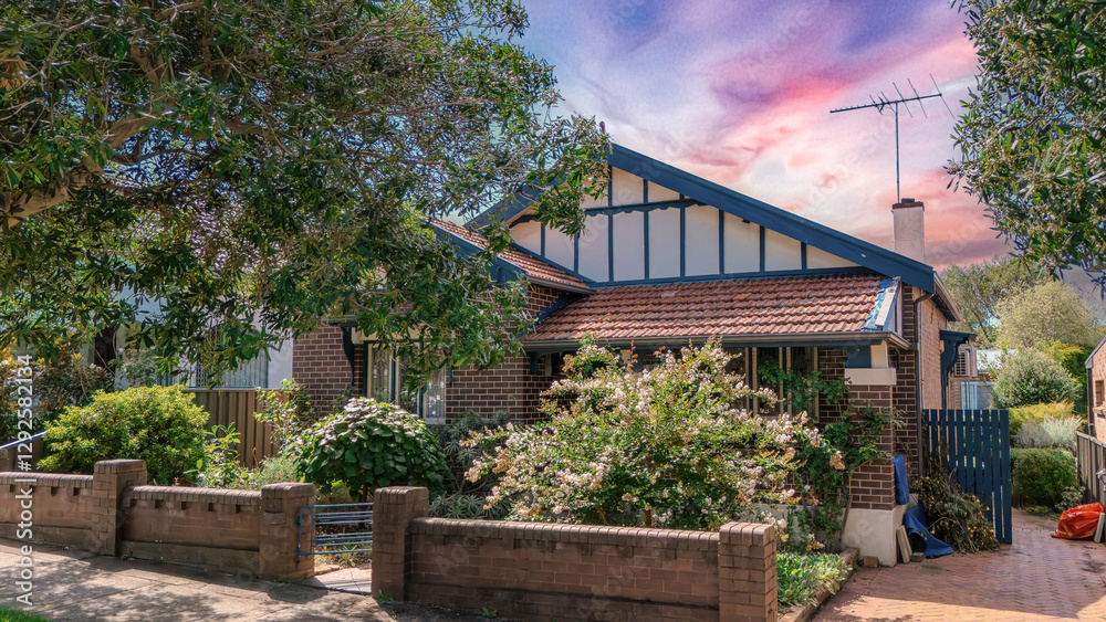 Plakát Old Restored Federation Suburban Sydney Double Brick with ...