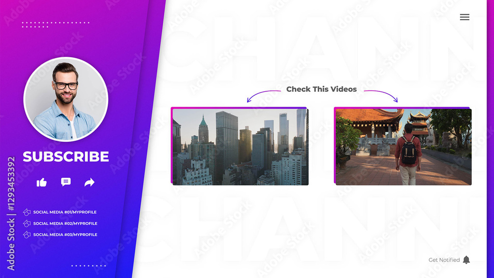 Corporate Gradient End Screen Stock Template | Adobe Stock