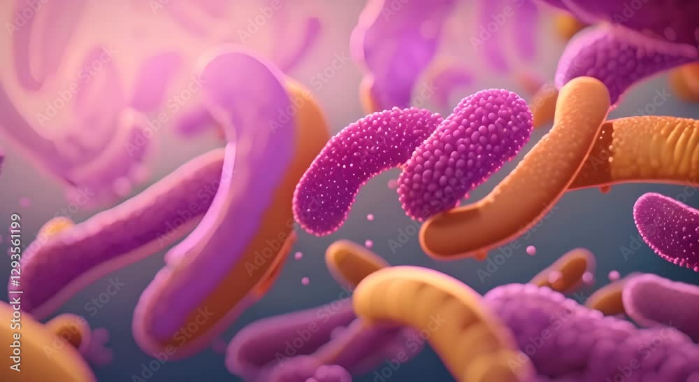 Micro bacterial Bacteria Colony Microbiome and Bacteria inside ...