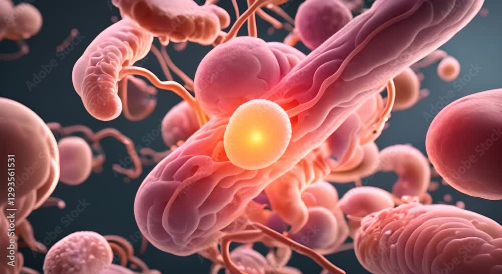 Micro bacterial Bacteria Colony Microbiome and Bacteria inside ...