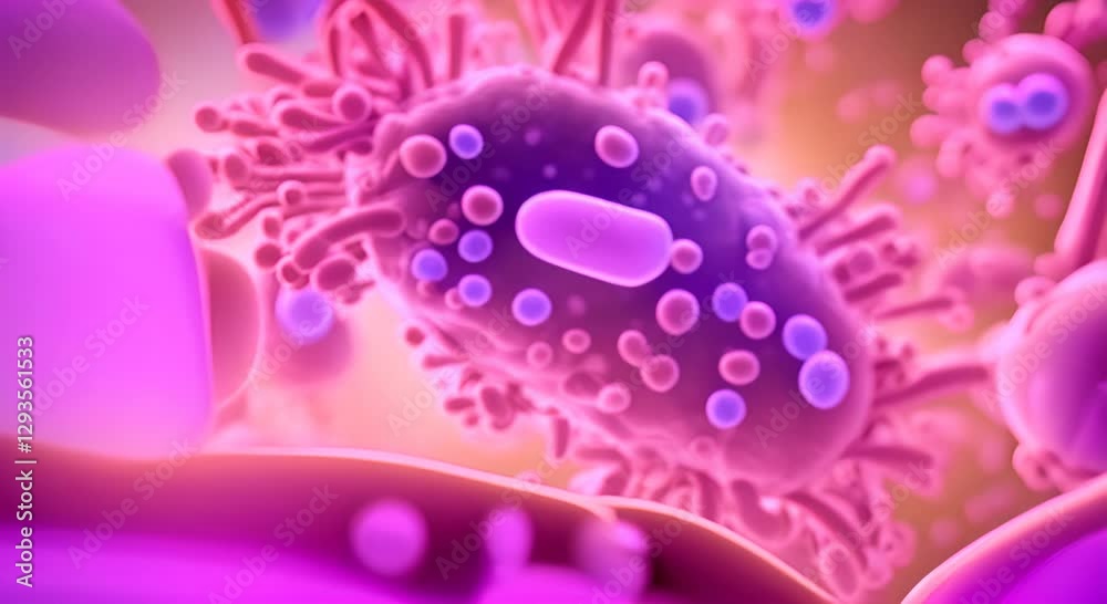 Micro bacterial Bacteria Colony Microbiome and Bacteria inside ...