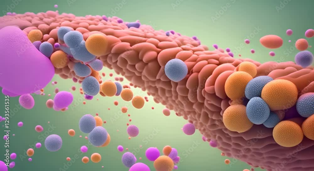 Micro bacterial Bacteria Colony Microbiome and Bacteria inside ...