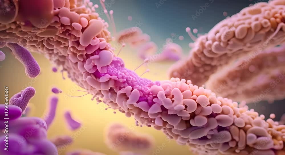 Micro bacterial Bacteria Colony Microbiome and Bacteria inside ...