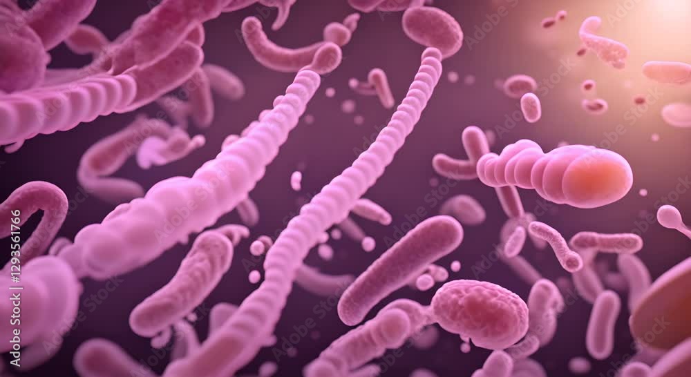 Micro bacterial Bacteria Colony Microbiome and Bacteria inside ...