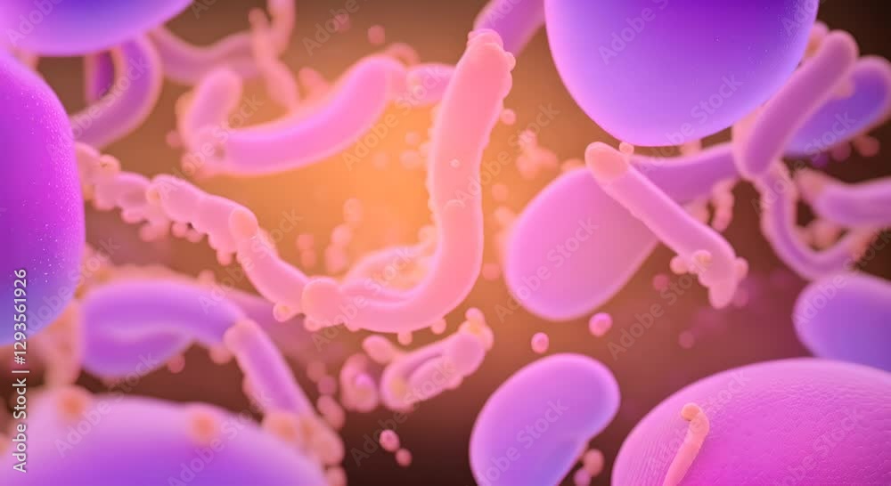 Micro bacterial Bacteria Colony Microbiome and Bacteria inside ...