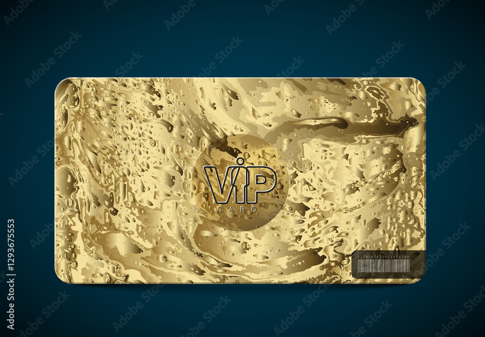 Modelo de Elegant Gold VIP Membership Card Template with place for your ...