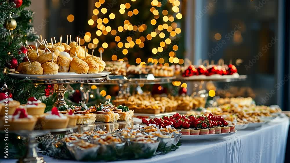 Buffet table with various types of food. Buffet table with snacks for ...