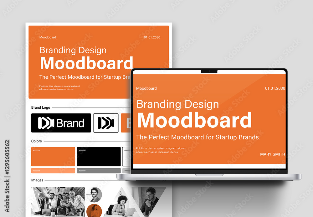 Branding Identity Moodboard Stock Template | Adobe Stock