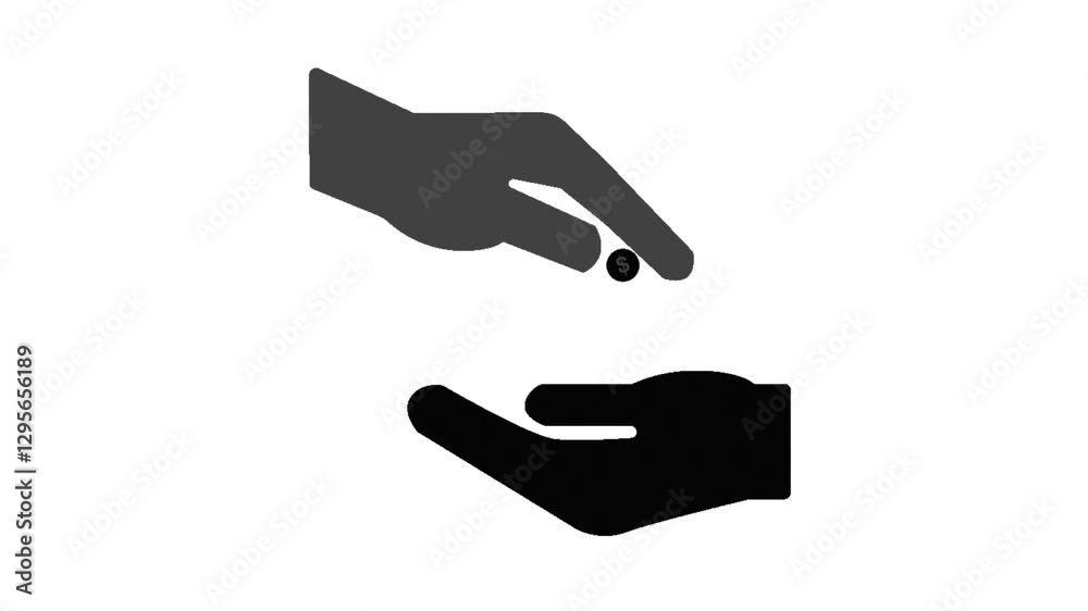 Handshake animation. Business partnership. Contract agreement ...