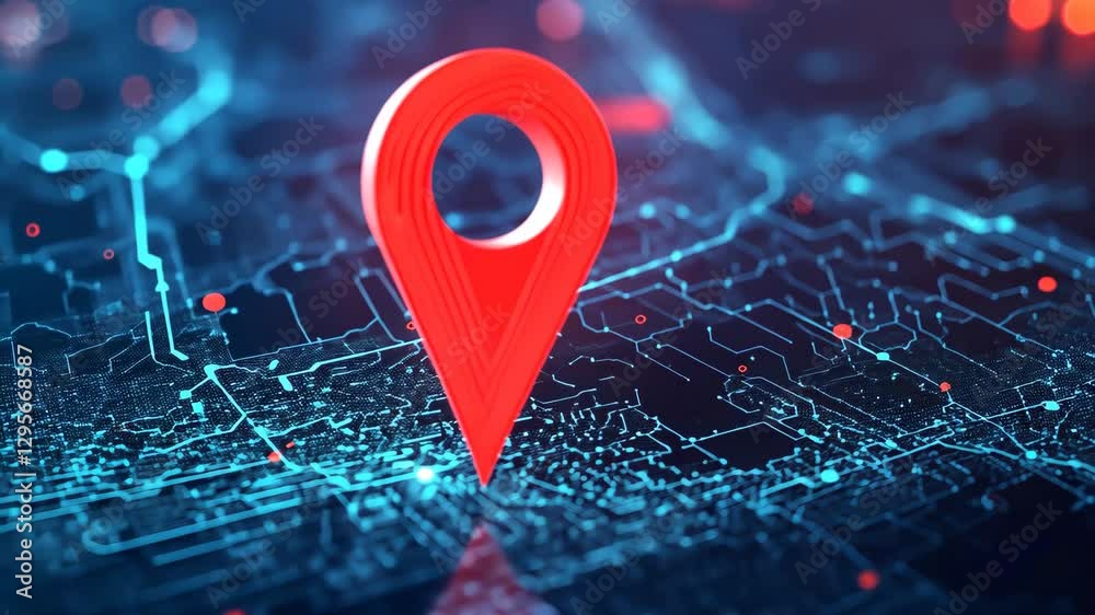 pin location target cargo map technology low poly wireframe ai ...