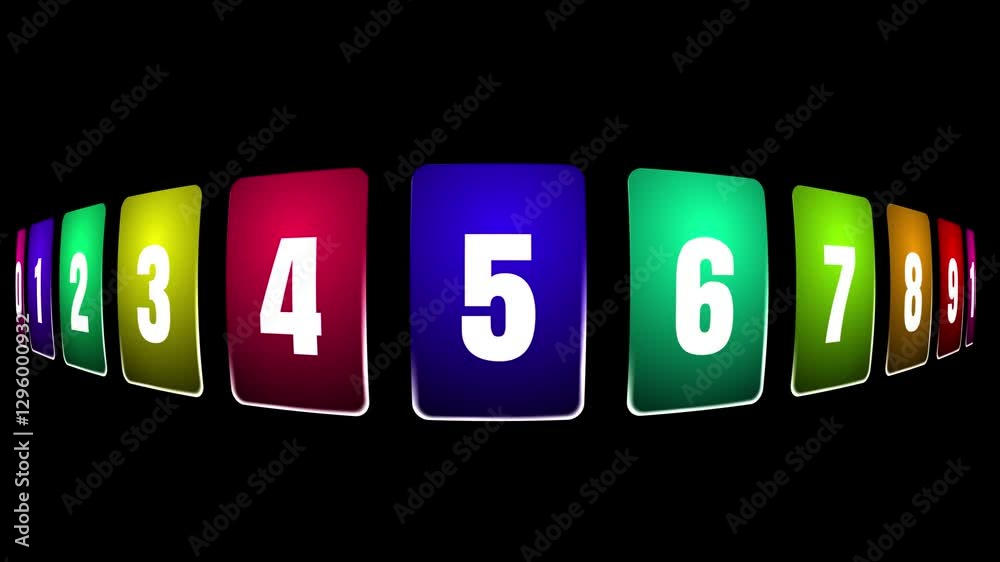 countdown animation from one to ten colourful effects smooth ...