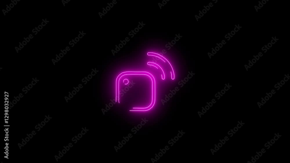 wave sensor detector neon animated sensor wave ,sound, sound waves ...