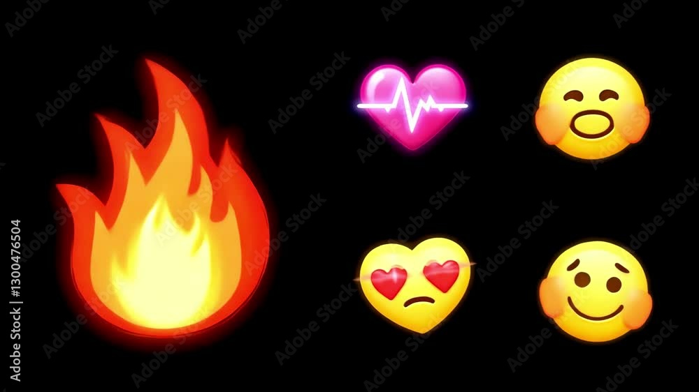 Top Animated Emoji Set. Alpha channel, transparent background. 4K ...