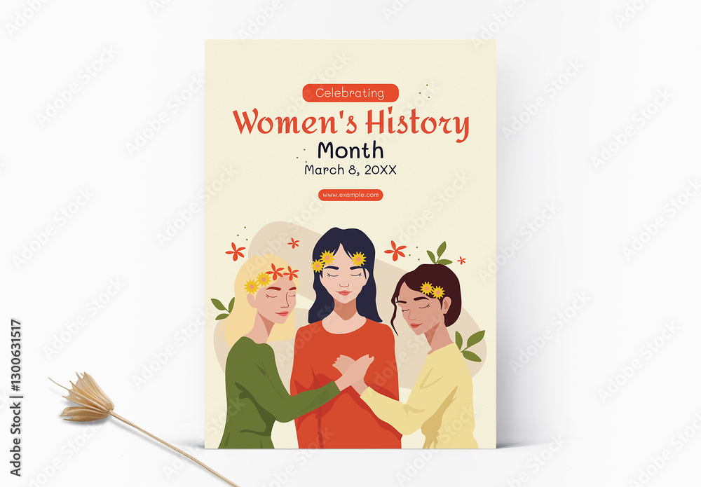 Women's History Month Celebration Flyer Template Stock Template | Adobe ...