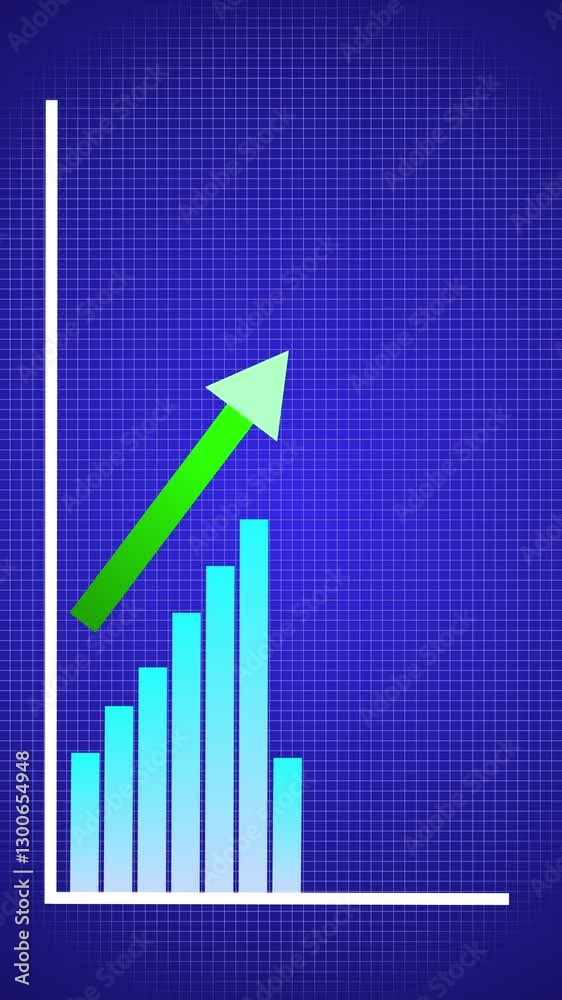 The income growth chart shows rising profits and financial success in ...