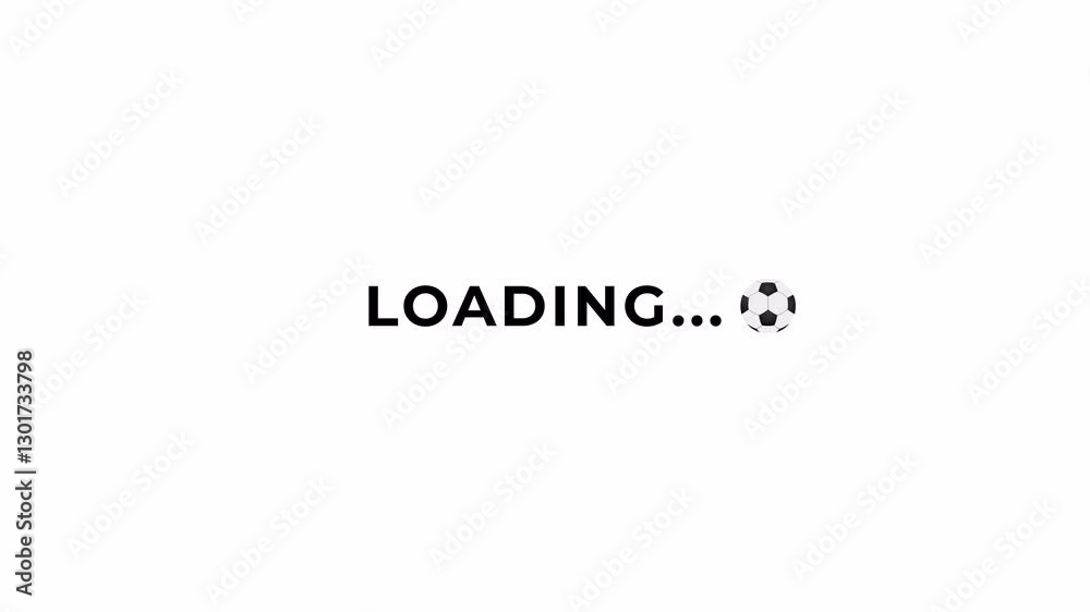 Soccer Ball Loading Animation with Interactive Letters with alpha ...