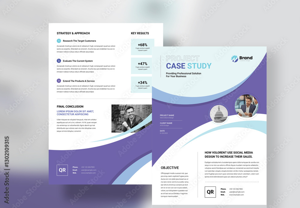 Creative Business Case Study Flyer Template Stock Template | Adobe Stock