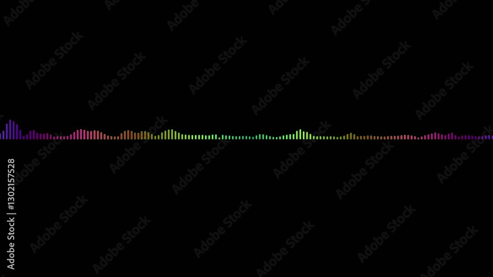 Multiple color waves on a black background. sound Wave Animated In Black Screen Background ...