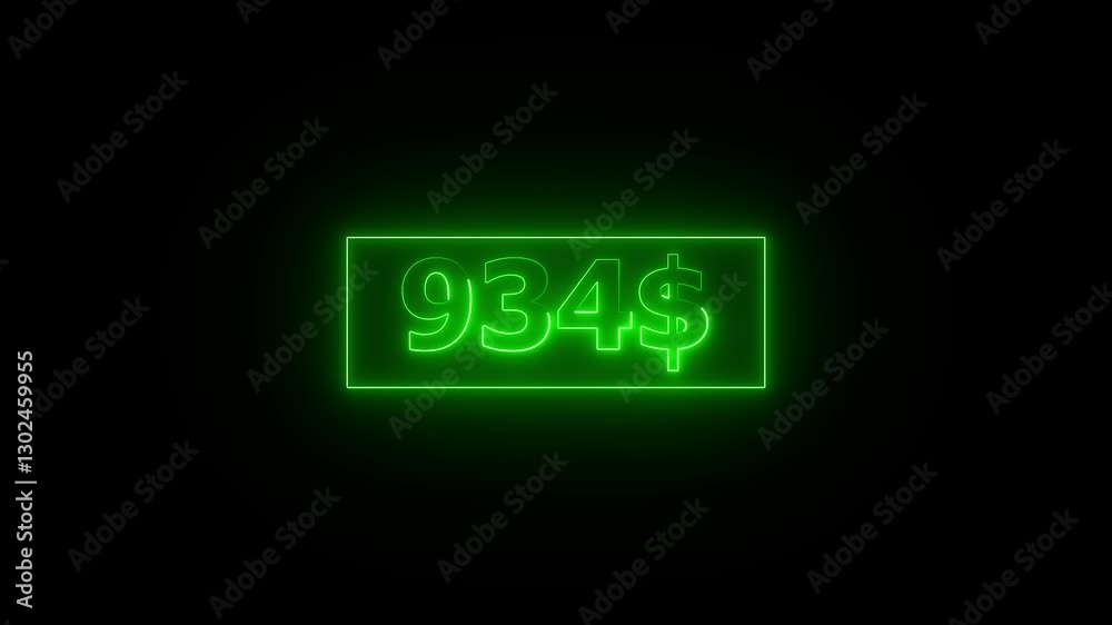 . Animated Counter from 0 to 1700 with 4k resolution.Counting money and ...