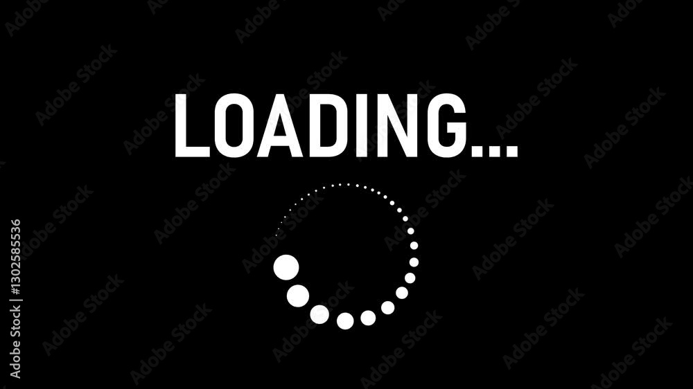 Loading Animation Video– Circular Dots Progress Indicator, Downloading Symbol, Spinner Animation ...