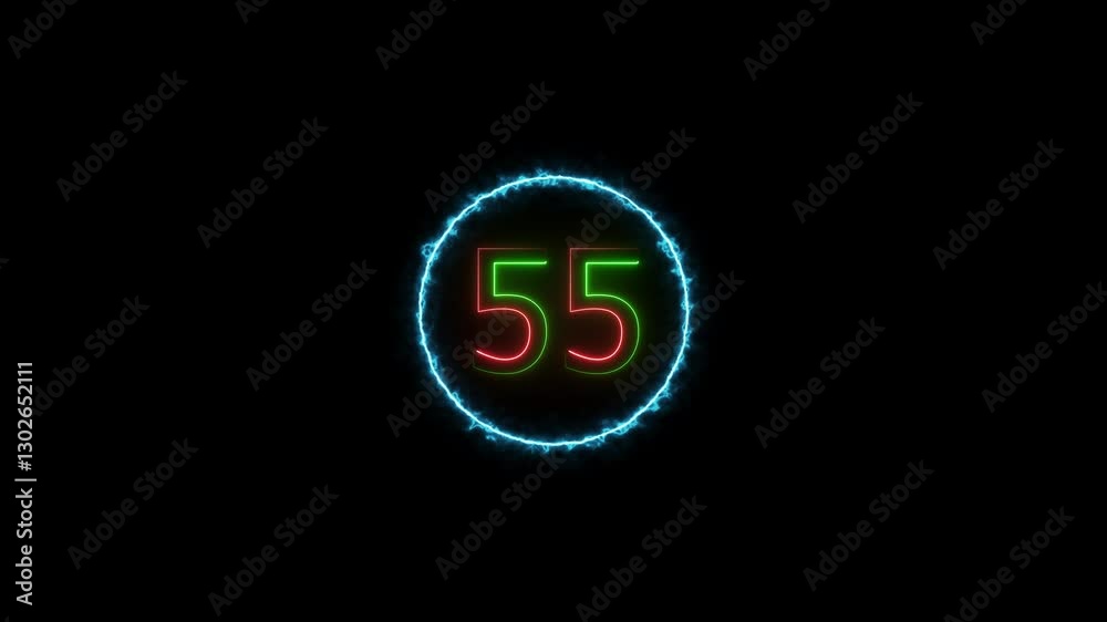 Timer from 60 to 0 seconds. 1 minute countdown. 60 seconds countdown ...