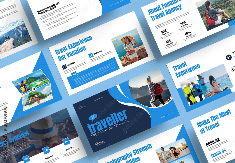 Traveller Presentation Template Stock Template | Adobe Stock