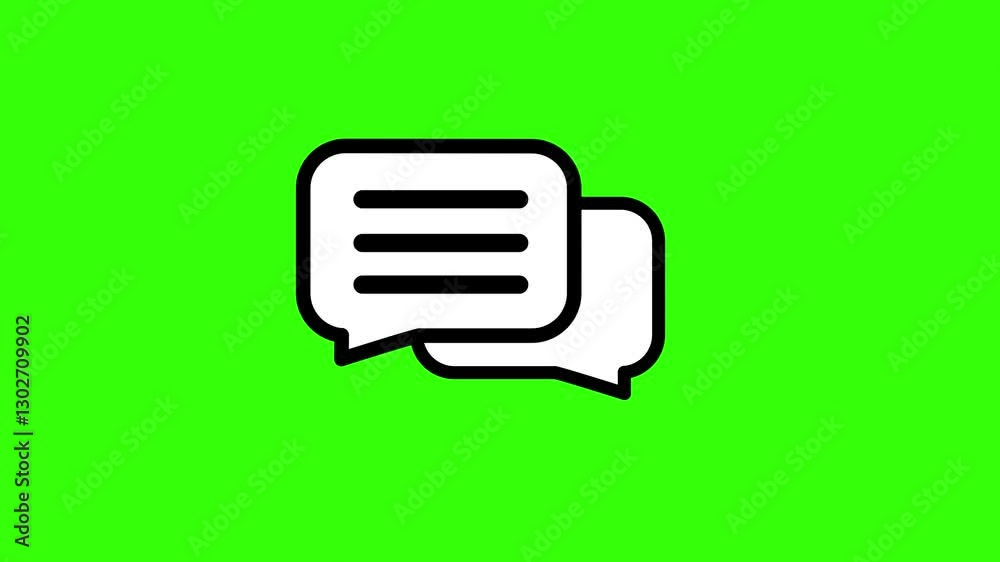 chat concept, micro animation of dialog icon, communication concept ...