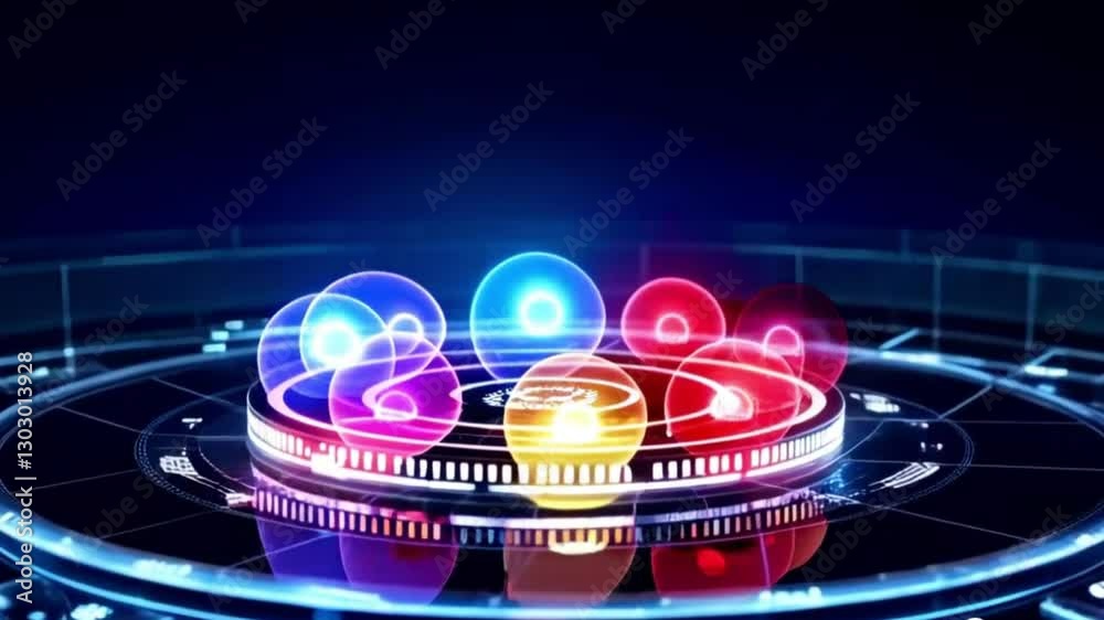 Interactive 3d risk analysis chart with glowing probability and impact ...