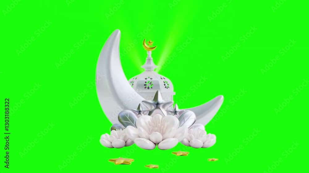 Ramadan green screen Islamic background green screen Moon green screen ...