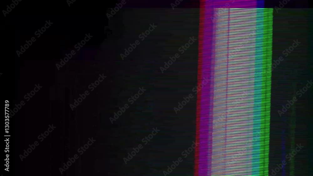 Analog Static Noise texture overlay. Horizontal stripes offset . No signal white noise artifacts ...