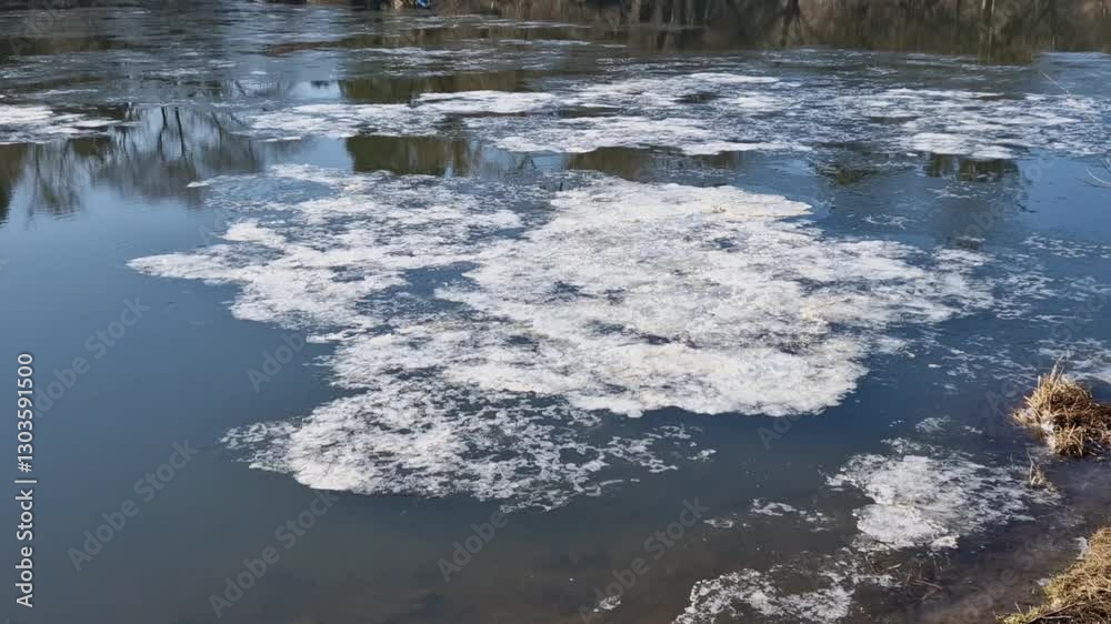 Slush ice is a cluster of ice crystals in the surface layer of flowing ...