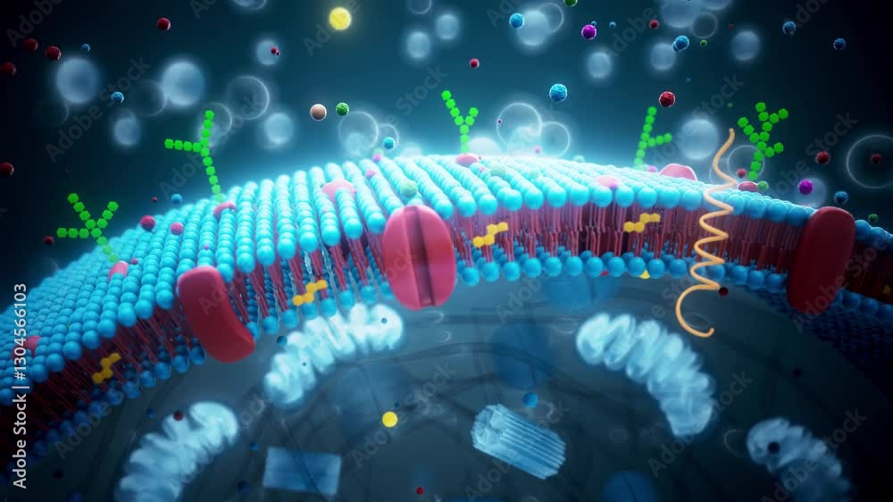 Conceptual animation of the cell plasma membrane vídeo do Stock | Adobe ...