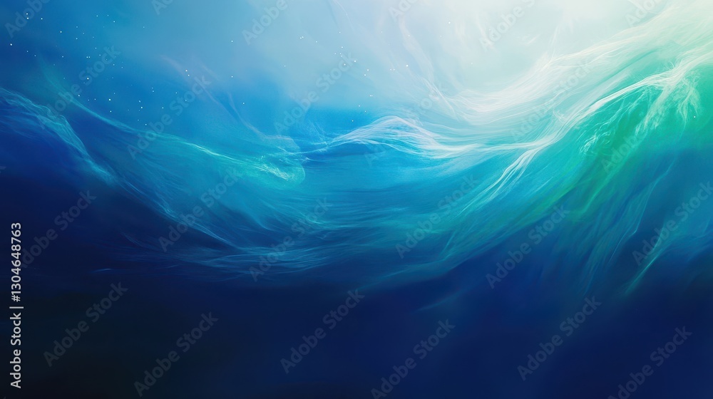 Poster Interstellar background with glowing light trails and gaseous ...