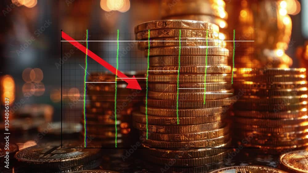 Stock Market Investment Trading Fall Chart. Trading Business Analytics ...