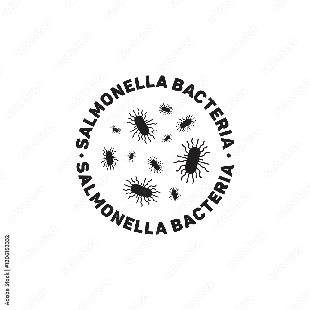 Poster Salmonella Bacteria and virus logo vector – Wall Art | UkPosters