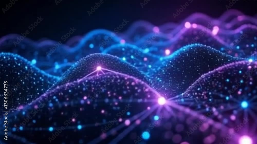 futuristic neural network, AI neural network, deep learning ...