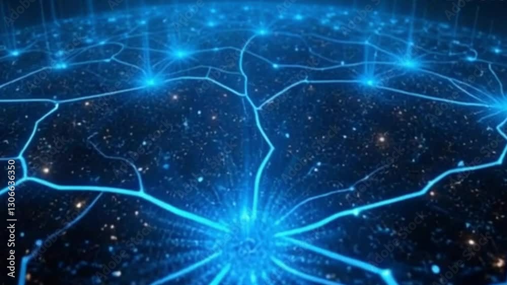 futuristic neural network, AI neural network, deep learning ...