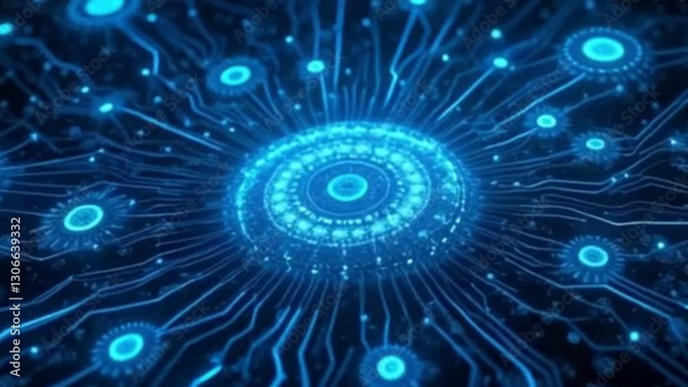 futuristic neural network, AI neural network, deep learning ...