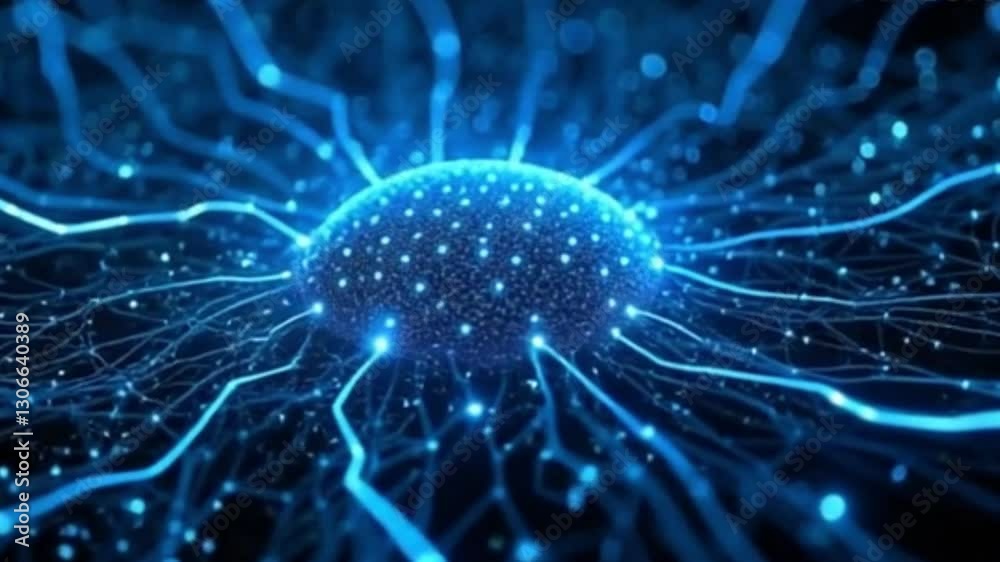 futuristic neural network, AI neural network, deep learning ...