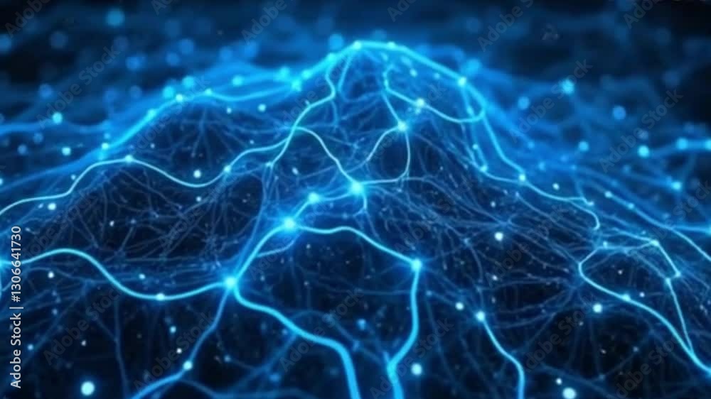 futuristic neural network, AI neural network, deep learning ...