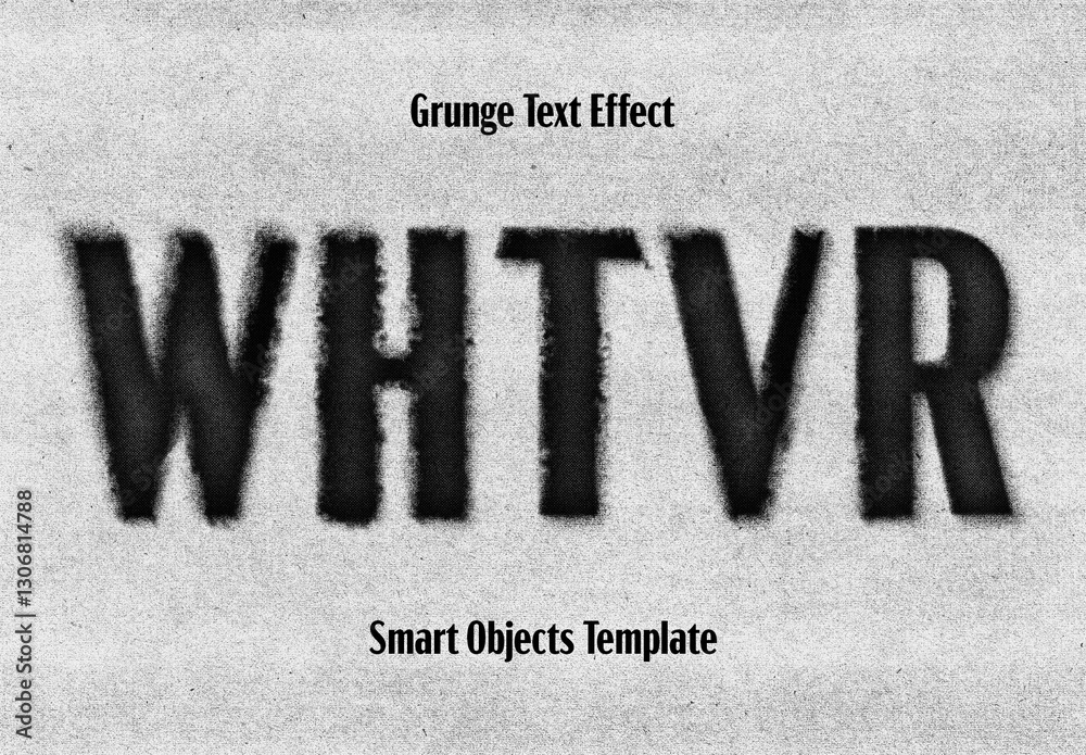 Smudged Text Effect Mockup Stock Template | Adobe Stock