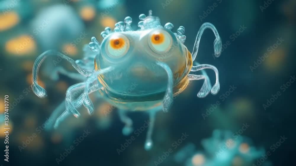 The cute bacteria, with their vibrant colors and unique shapes ...