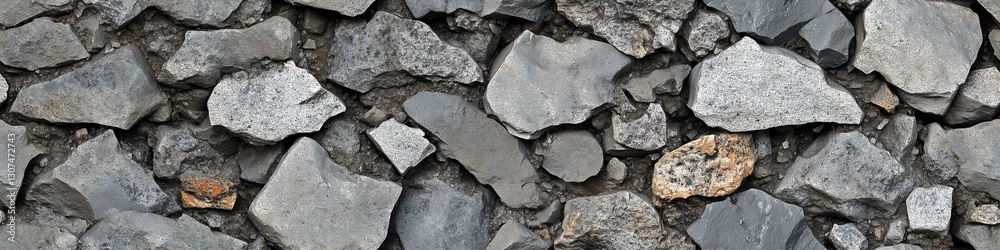 Fotografie, Obraz Seamless concrete stone debris textured wall made of ...