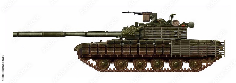 Poster A variant of the modernization of the T-64 tank, known as the T ...