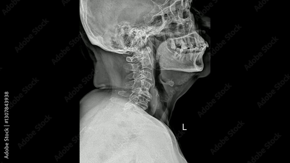 Neck Lateral Radiograph Demonstrating Neck Anatomy 素材庫影片 | Adobe Stock