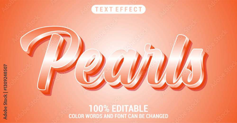 Poster Editable Pearl text style effect – Wall Art | UkPosters