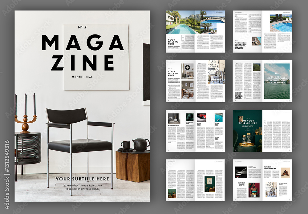 Print Magazine Layout Stock Template | Adobe Stock