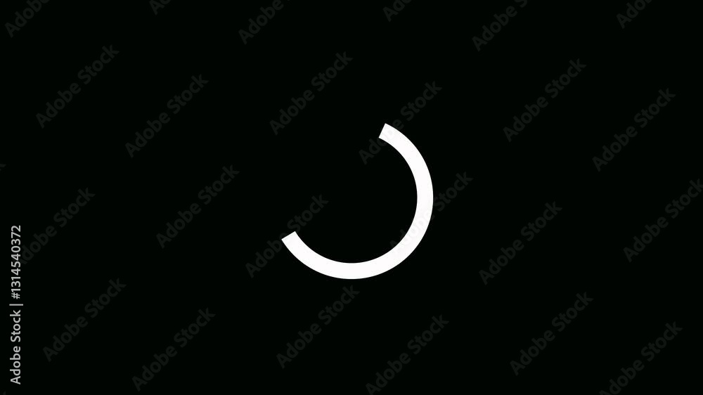 Loading Circle Video with Glow. Loading Animation on Transparent Background. Circle Loading icon ...